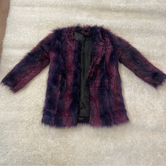 Story of Lola | Jackets & Coats | Story Of Lola Shaggy Purple Pink Faux ...